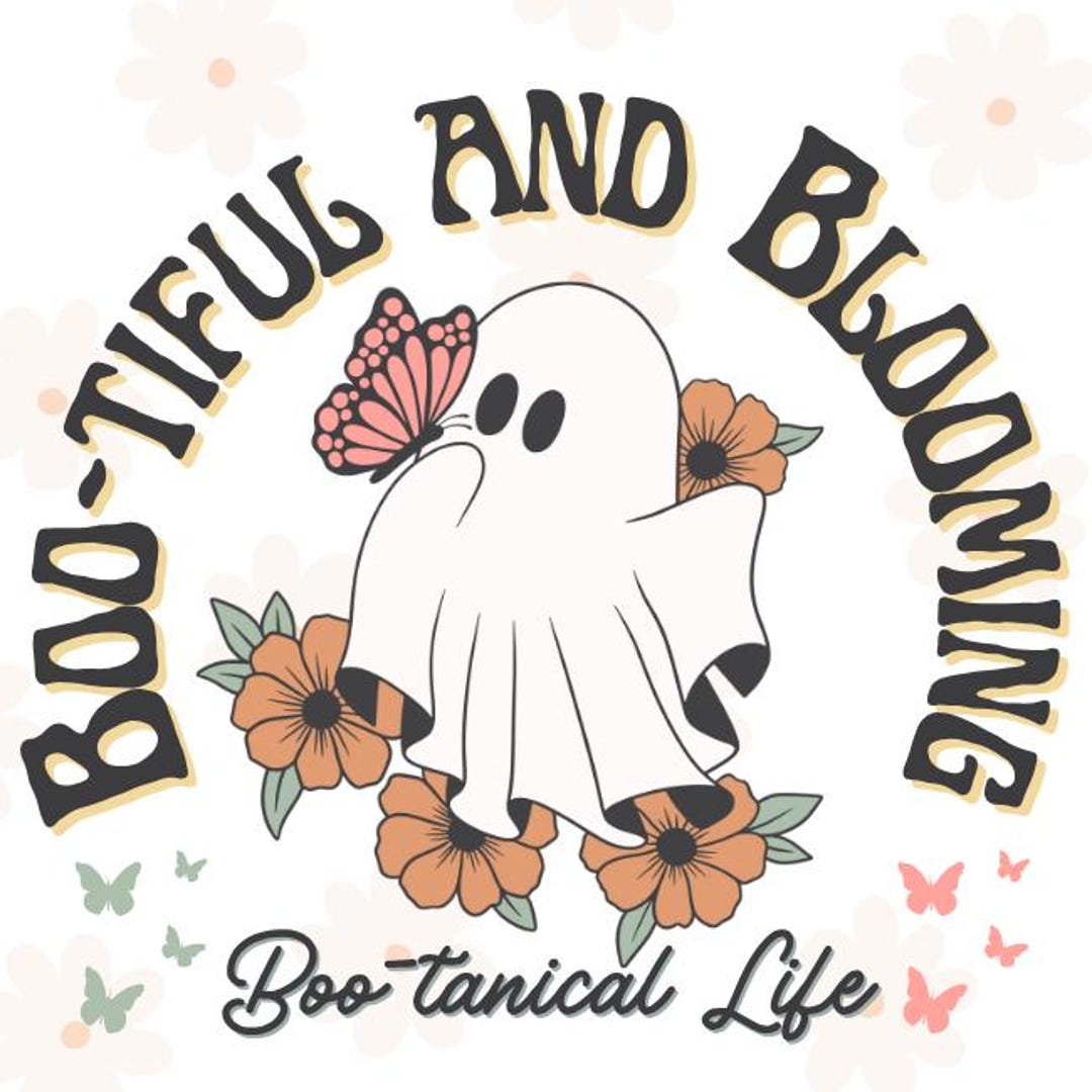13 Boo-tiful Ghost Sub Stickers for Tik Tok. Floral & Spooky Cute ...