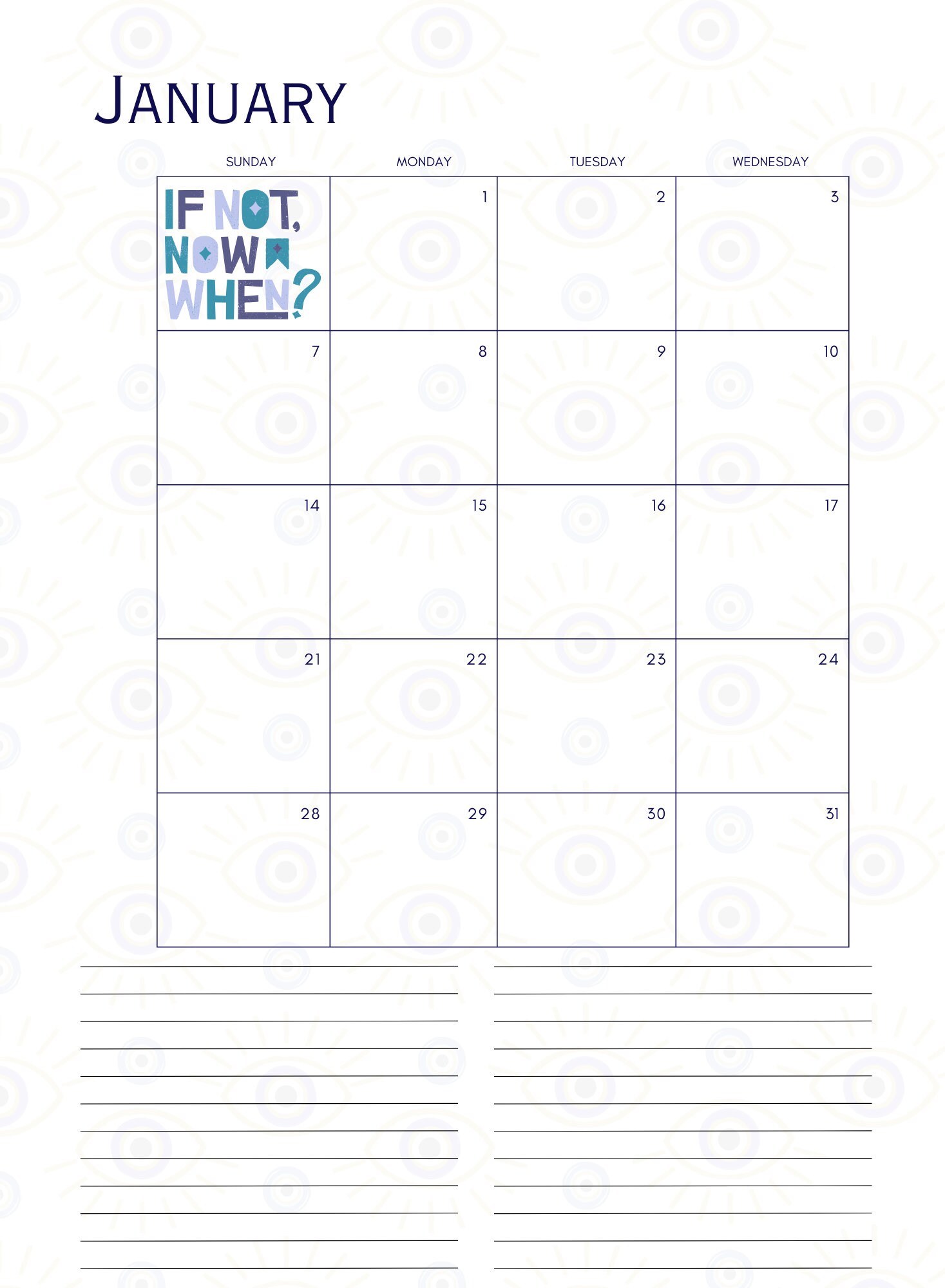 2024 Evil Eye Planner Template CANVA - Etsy