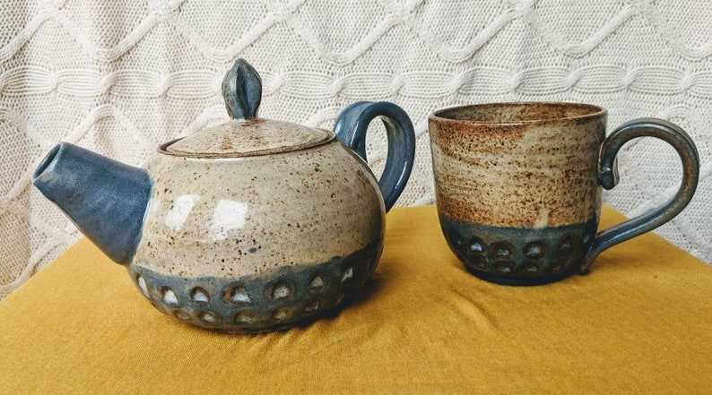 Handmade Rustic Teapot Set Teapot and Cup Set Gift for Mom - Etsy