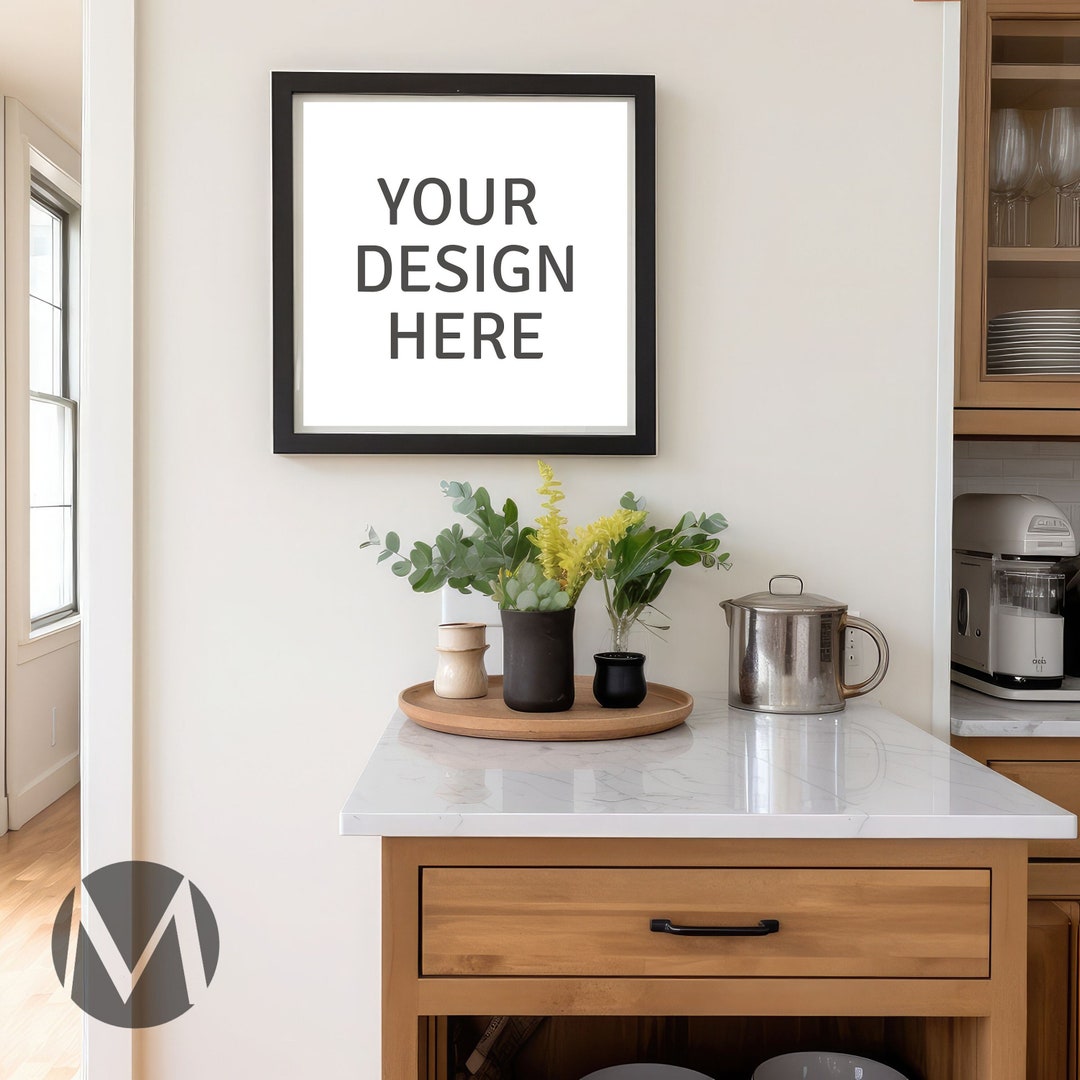 Square Frame Mockup Wall Art Mockup Kitchen Art Frame Mockup - Etsy