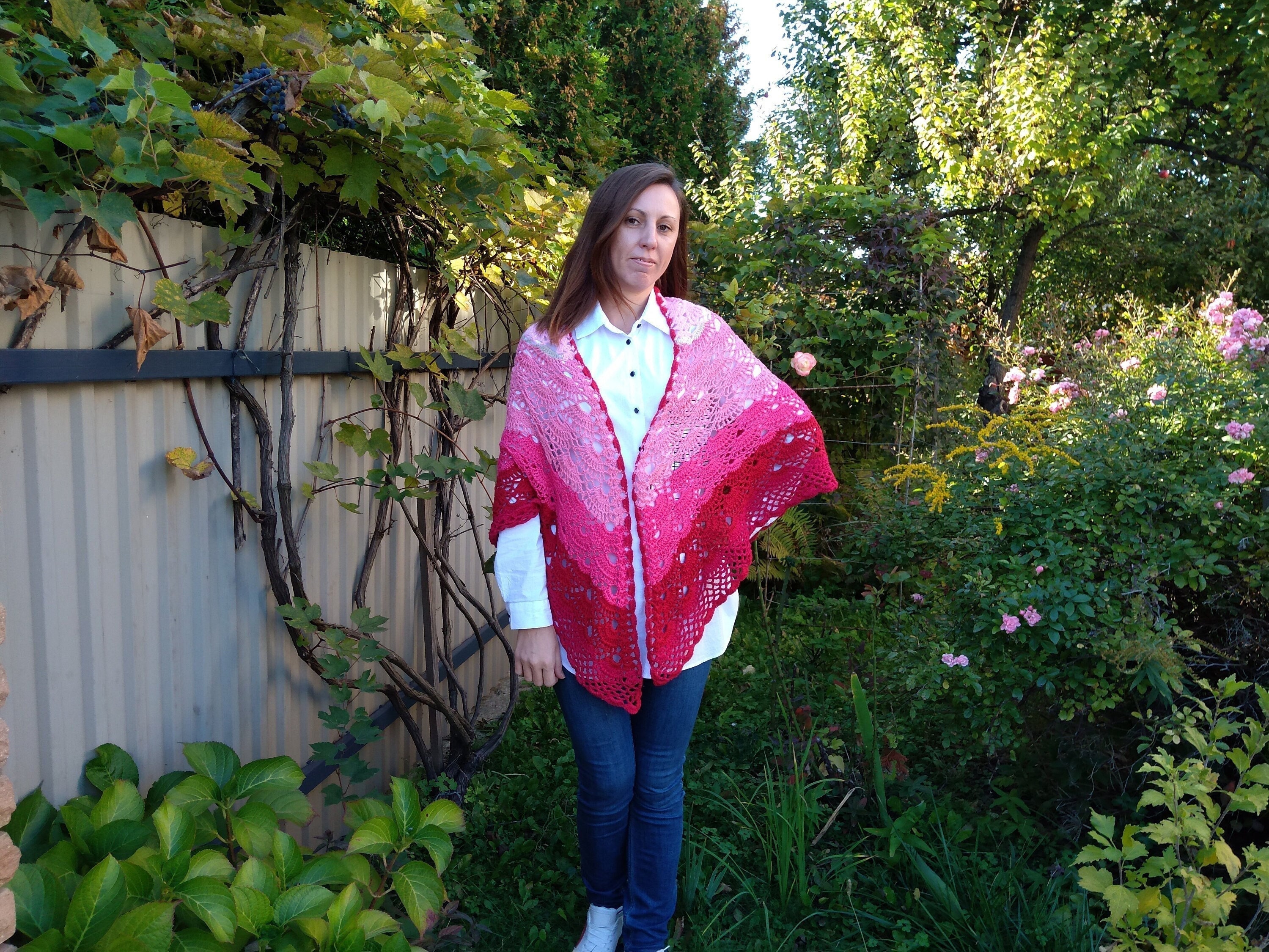 Shoulder Cape, Triangle Shawl Crochet, Evening Capelet Handmade Ready ...
