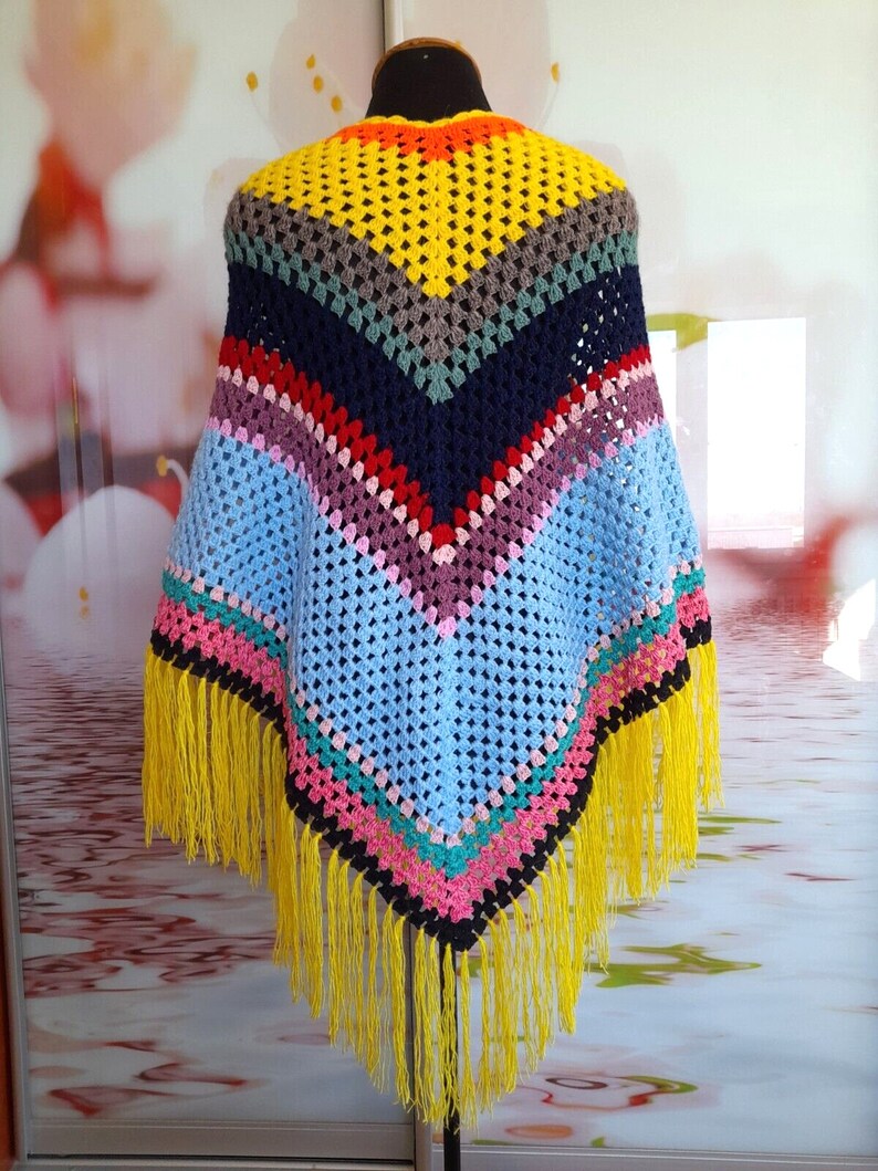 Poncho Wool, Oversized Sweater, Large Cape, Warm Chunky Knit Capelet ...