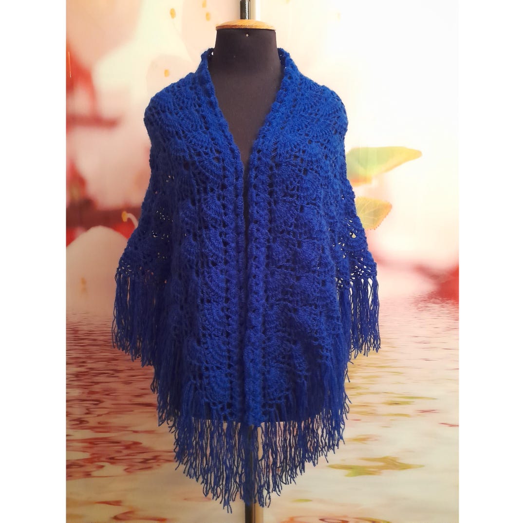 Lace Shawl Crochet, Fishnet Angora Shoulder Wrap Wool, Triangle Scarf ...