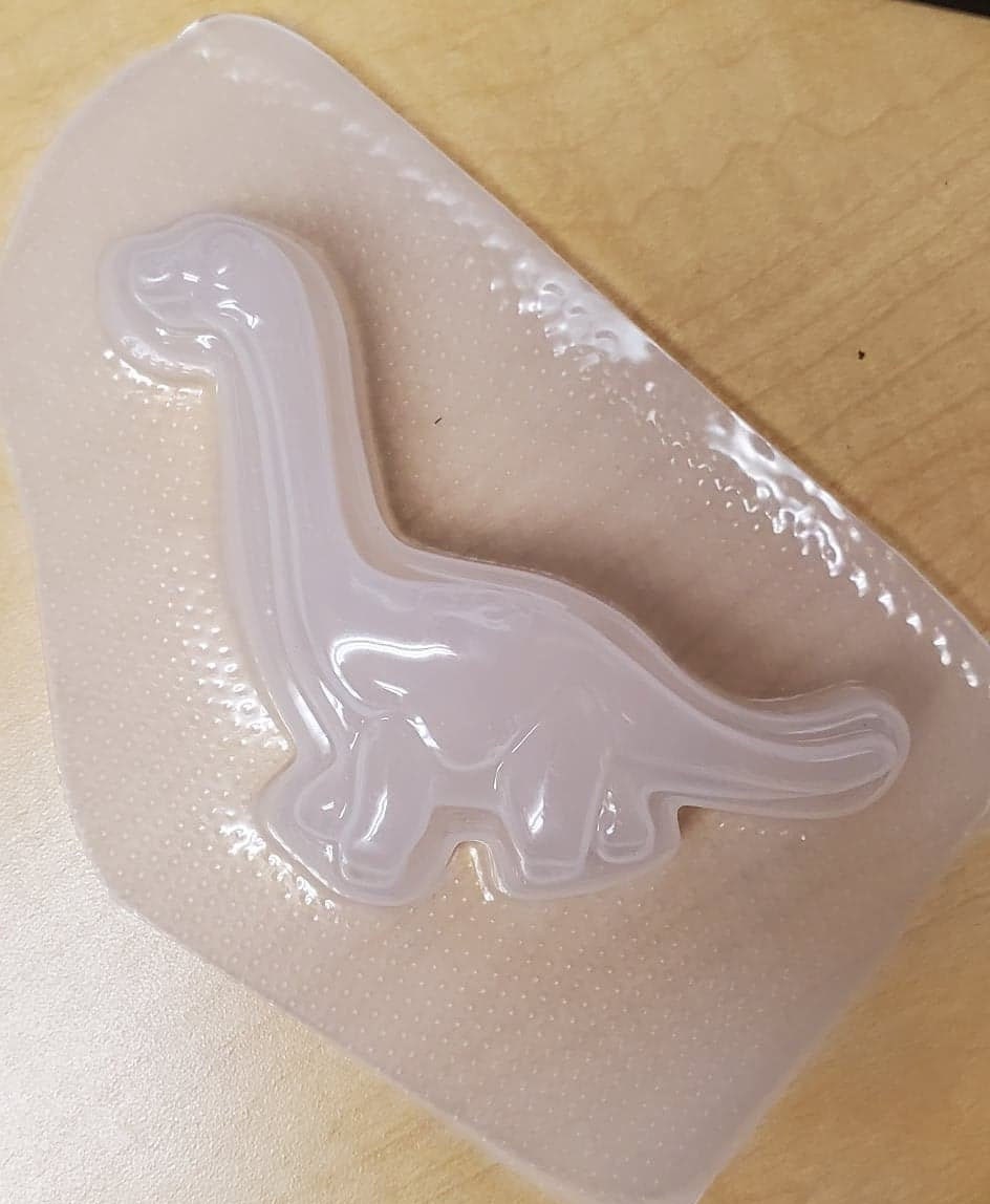 Simple Dinosaur Plastic Mold or Silicone Mold, Bath Bomb Mold, Soap ...