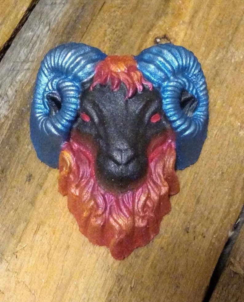 Ram Head Plastic Mold or Silicone Mold, Bath Bomb Mold, Soap Mold, Ram ...