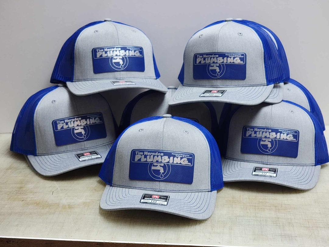 Custom Laser-engraved Logo Hats - Personalized Leatherette Patch Caps ...