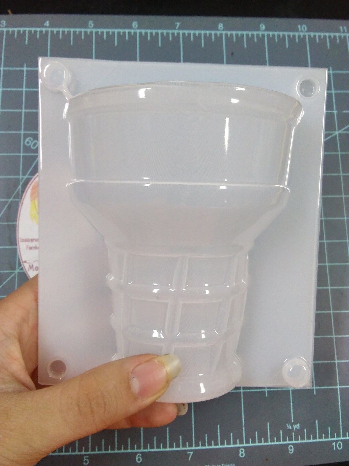 Cone 2-part Plastic Mold, Bath Bomb Mold, Soap Mold, Ice Cream Cone ...