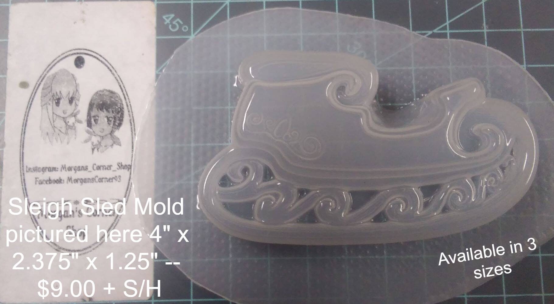 Sleigh Sled Plastic Mold or Silicone Mold Bath Bomb Mold - Etsy