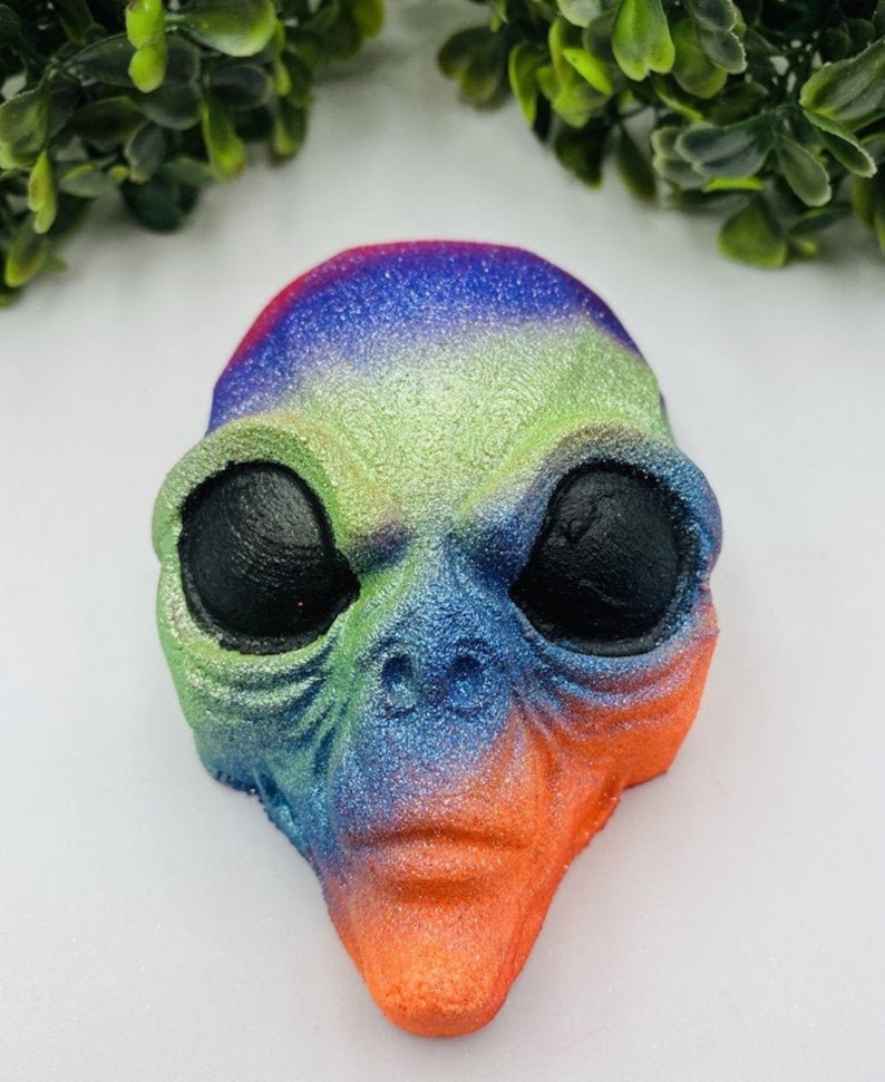 Detailed Alien Head Plastic Mold or Silicone Mold, Bath Bomb Mold, Soap ...