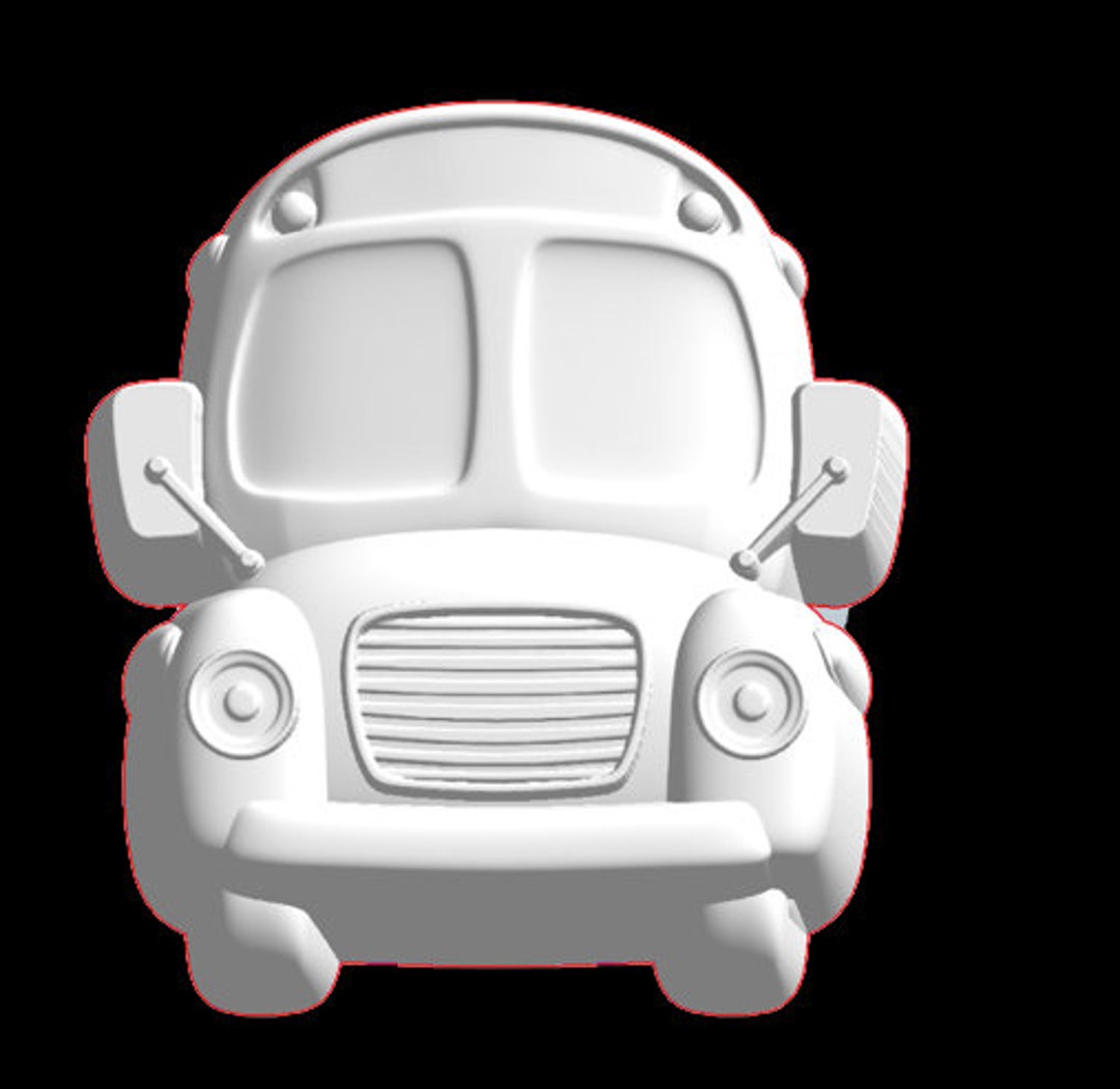 Front of School Bus Plastic Mold or Silicone Mold, Bath Bomb Mold, Soap ...