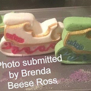 Sleigh Sled Plastic Mold or Silicone Mold, Bath Bomb Mold, Soap Mold ...