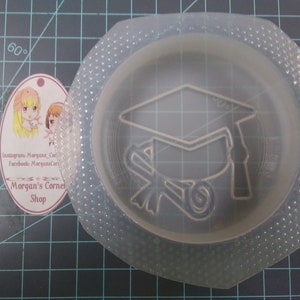 Graduation Cap & Scroll Plastic Mold or Silicone Mold, Bath Bomb Mold ...