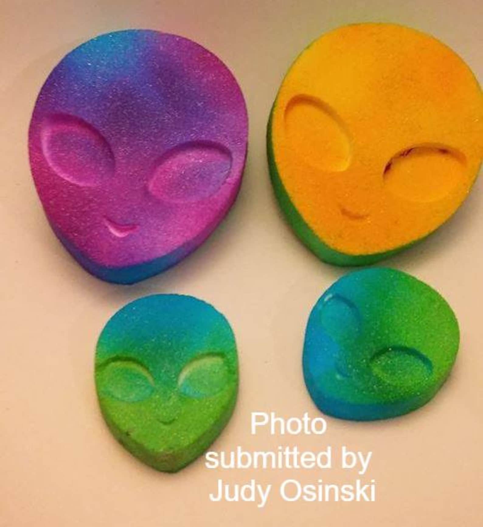 Alien Head Plastic Mold or Silicone Mold, Bath Bomb Mold, Soap Mold ...