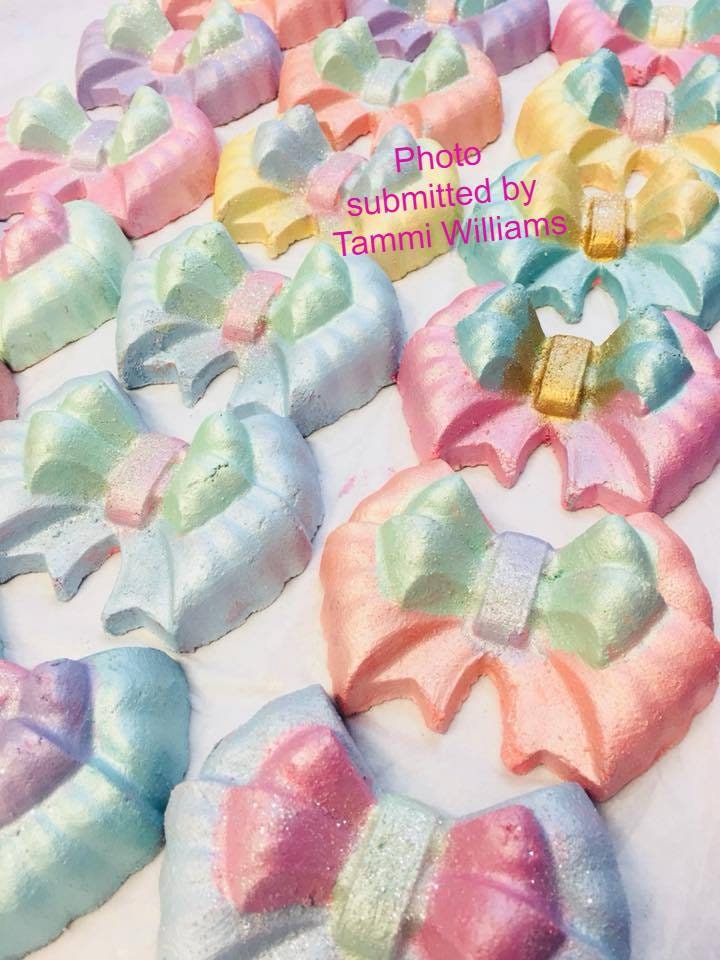 Puffy Bow #2 Plastic Mold or Silicone Mold, Bath Bomb Mold, Soap Mold ...