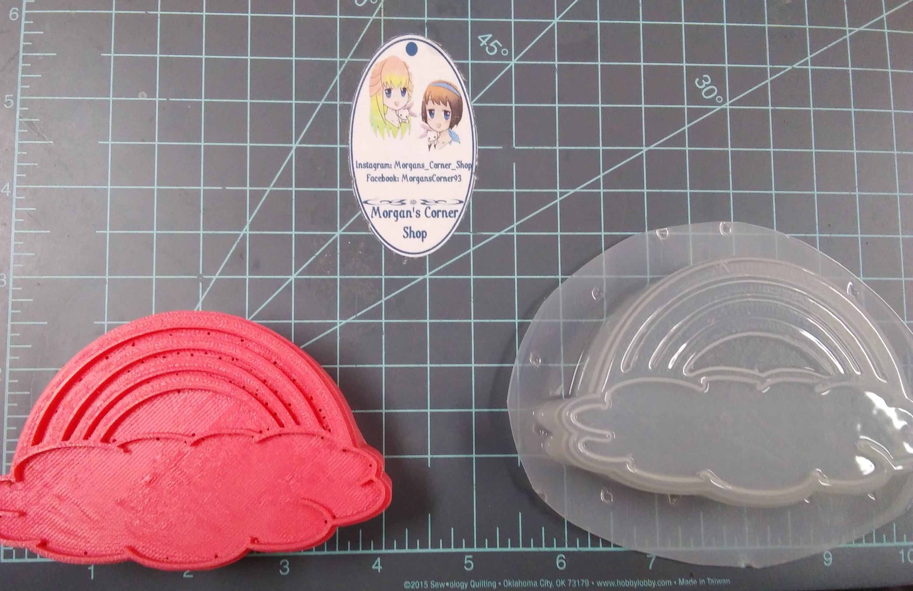 Rainbow Cloud Plastic Mold or Silicone Mold rainbow mold | Etsy