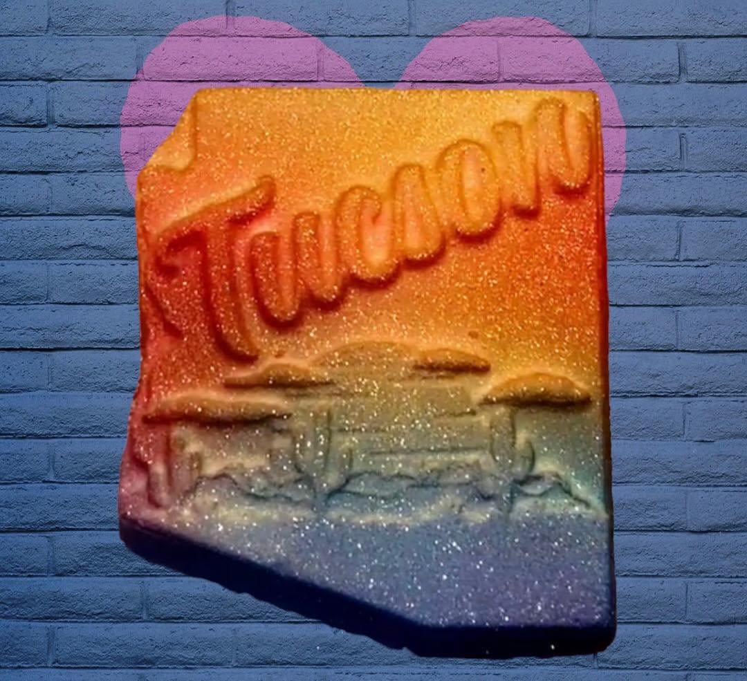 Detailed Tucson Arizona State Plastic Mold, Bath Bomb Mold, Soap Mold ...