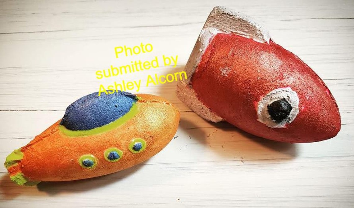 Rocket 2-part Plastic Mold, Bath Bomb Mold, Soap Mold, Spaceship Mold ...