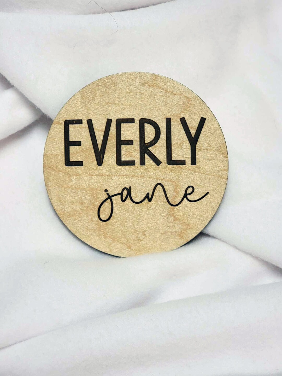 Personalized Baby Name Wood Sign, Engraved Birth Announcement, 4.5 ...