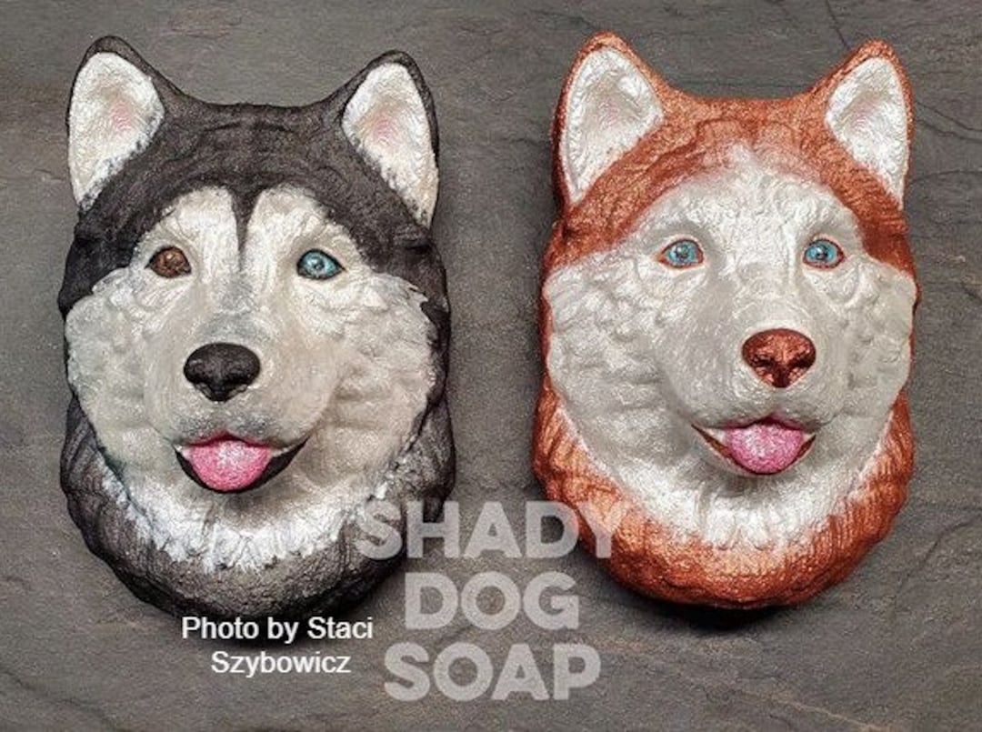 Husky Plastic Mold, Dog Mold, Bath Bomb Mold, Soap Mold, Malamute Husky ...