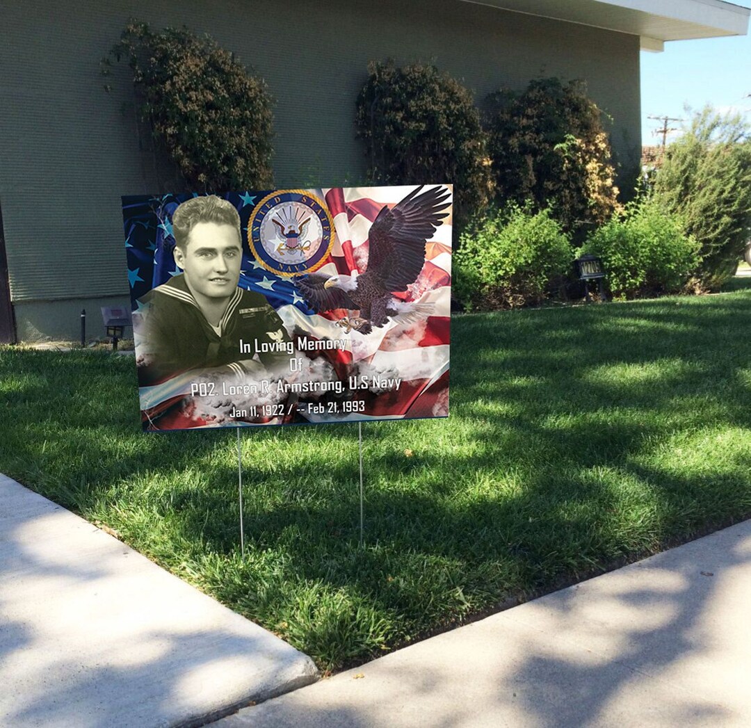Personalized Custom Memorial Yard Sign, Remembrance Sign, Memorial Sign ...