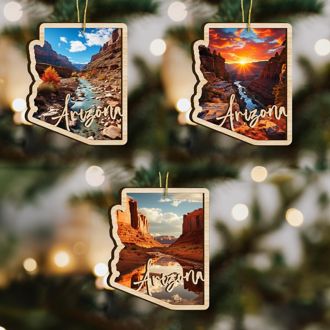 Arizona State Wood Ornament, Custom Ornament, State Pride Gift ...