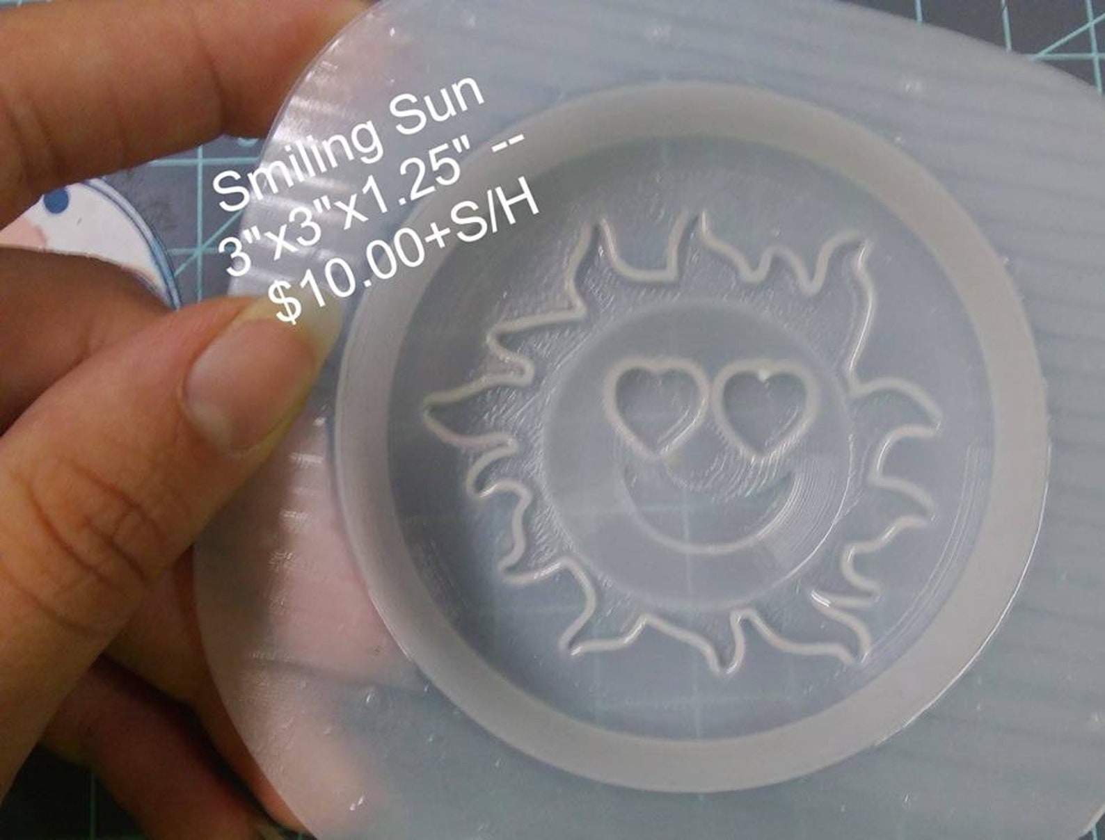 Smiling Sun Plastic Mold or Silicone Mold Bath Bomb Mold | Etsy