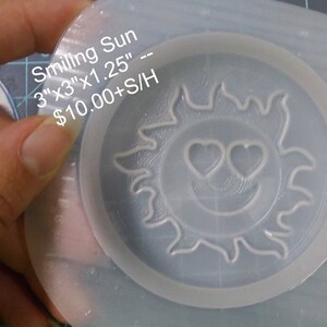 Smiling Sun Plastic Mold or Silicone Mold Bath Bomb Mold | Etsy