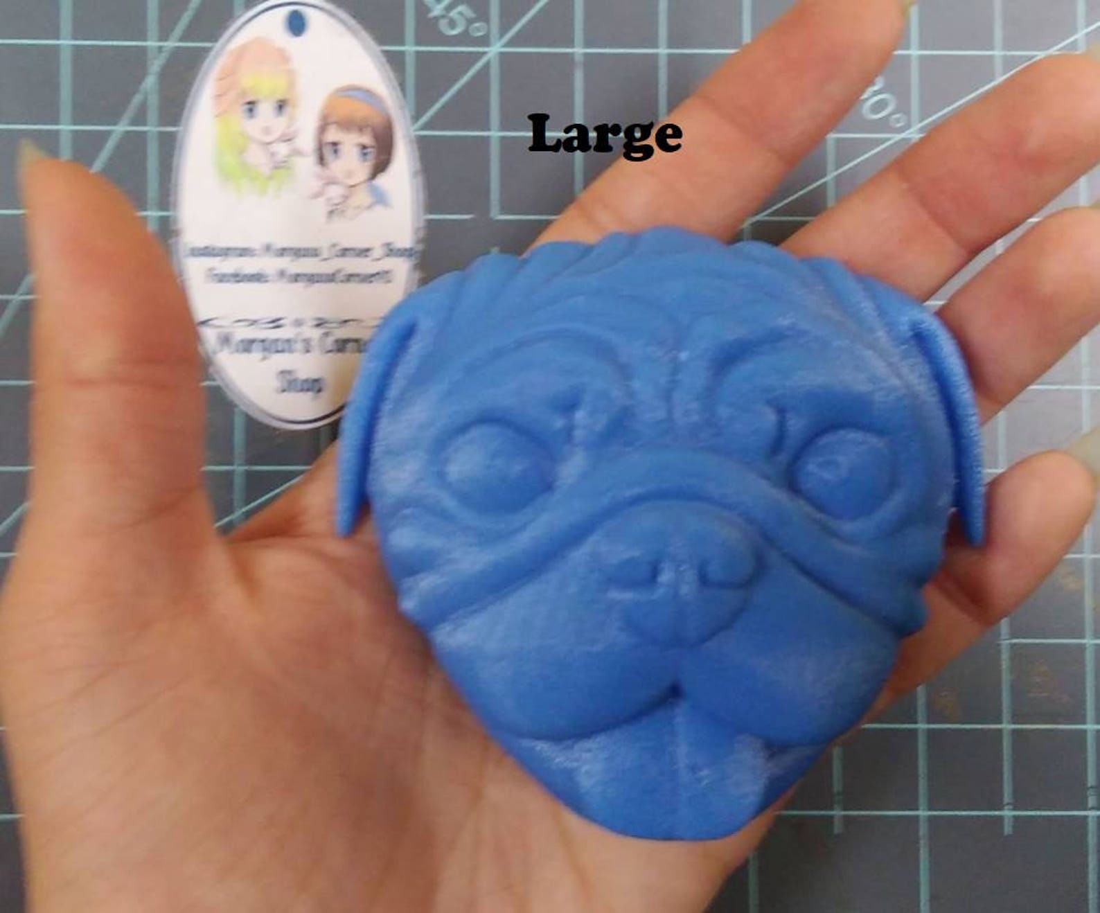 Pug Plastic Mold, Dog Mold, Bath Bomb Mold, Soap Mold, Pug Head Mold ...