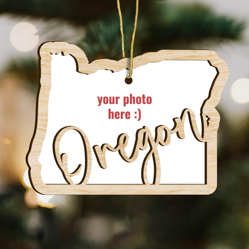 Oregon State Wood Ornament, Custom Ornament, State Pride Gift ...