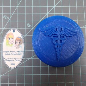 Caduceus Medical Symbol Plastic Mold or Silicone Mold, Bath Bomb Mold ...