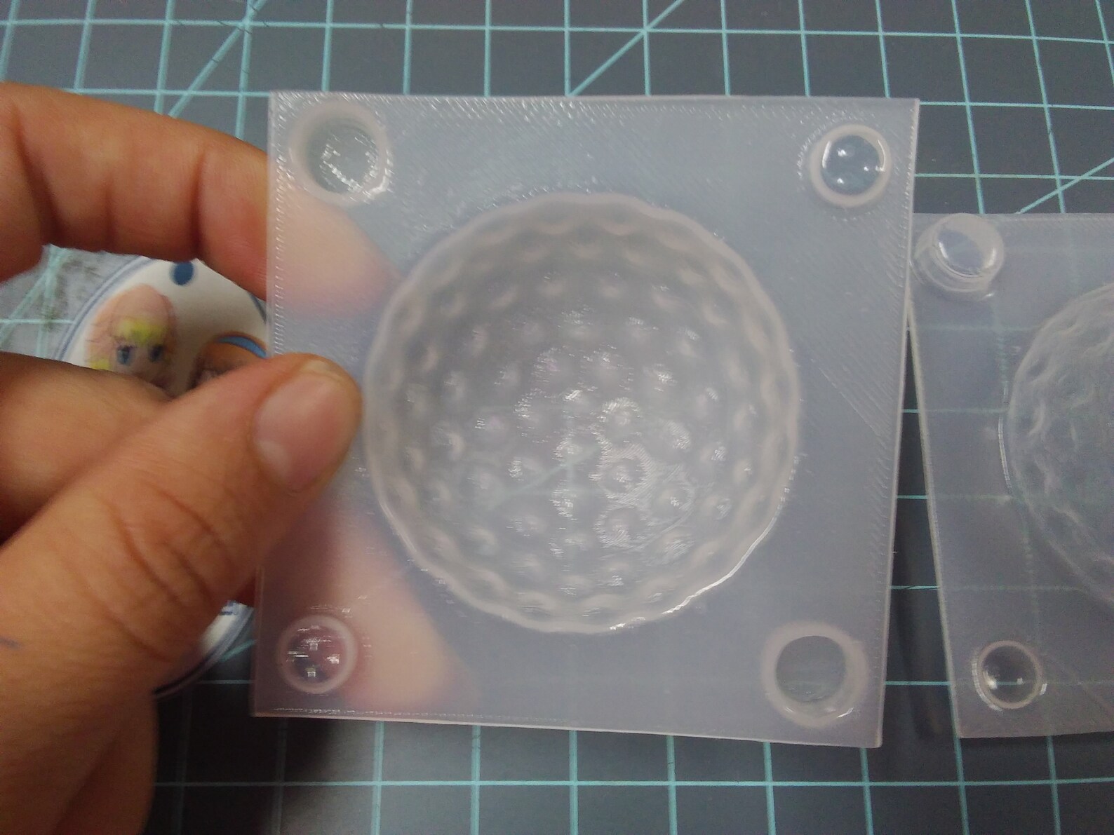 Golf Ball 2-part Plastic Mold, Bath Bomb Mold, Soap Mold, Golf Mold ...