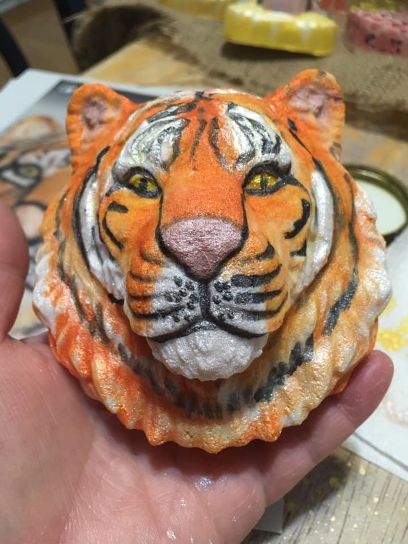 Tiger Head Plastic Mold or Silicone Mold Bath Bomb Mold Soap - Etsy