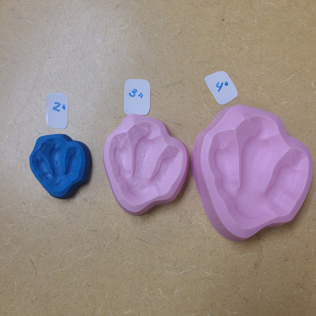 Dinosaur Footprint Plastic Mold or Silicone Mold, Bath Bomb Mold, Soap ...