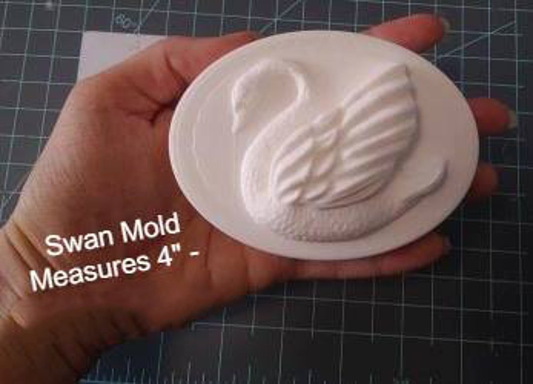 Swan Plastic Mold or Silicone Mold, Bath Bomb Mold, Soap Mold, Bird ...