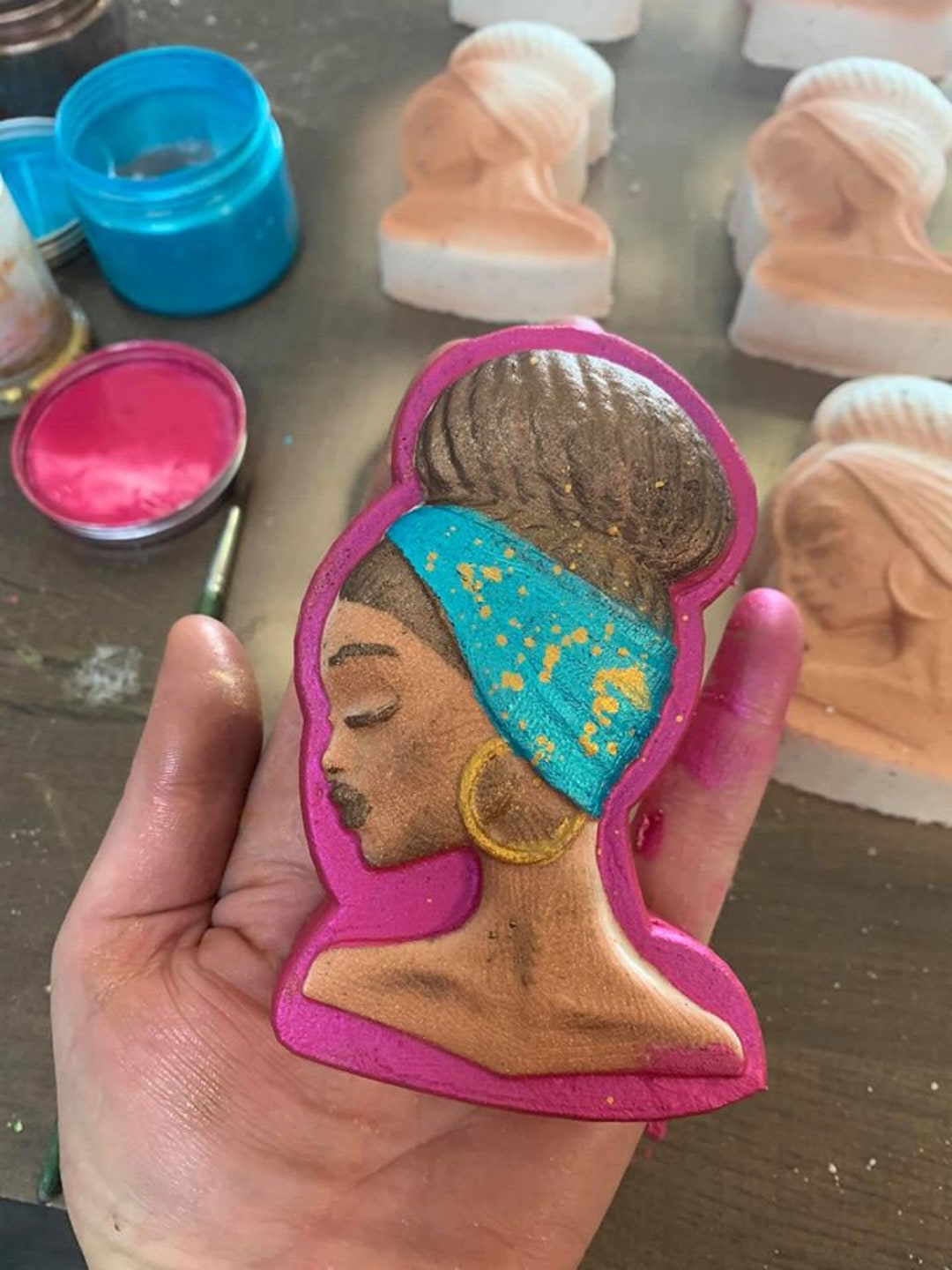 Beautiful Woman #1 Profile Plastic Mold or Silicone Mold, Bathbomb Mold ...