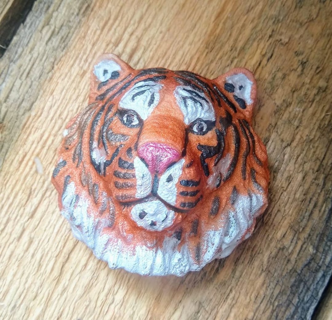 Tiger Head Plastic Mold or Silicone Mold, Bath Bomb Mold, Soap Mold ...