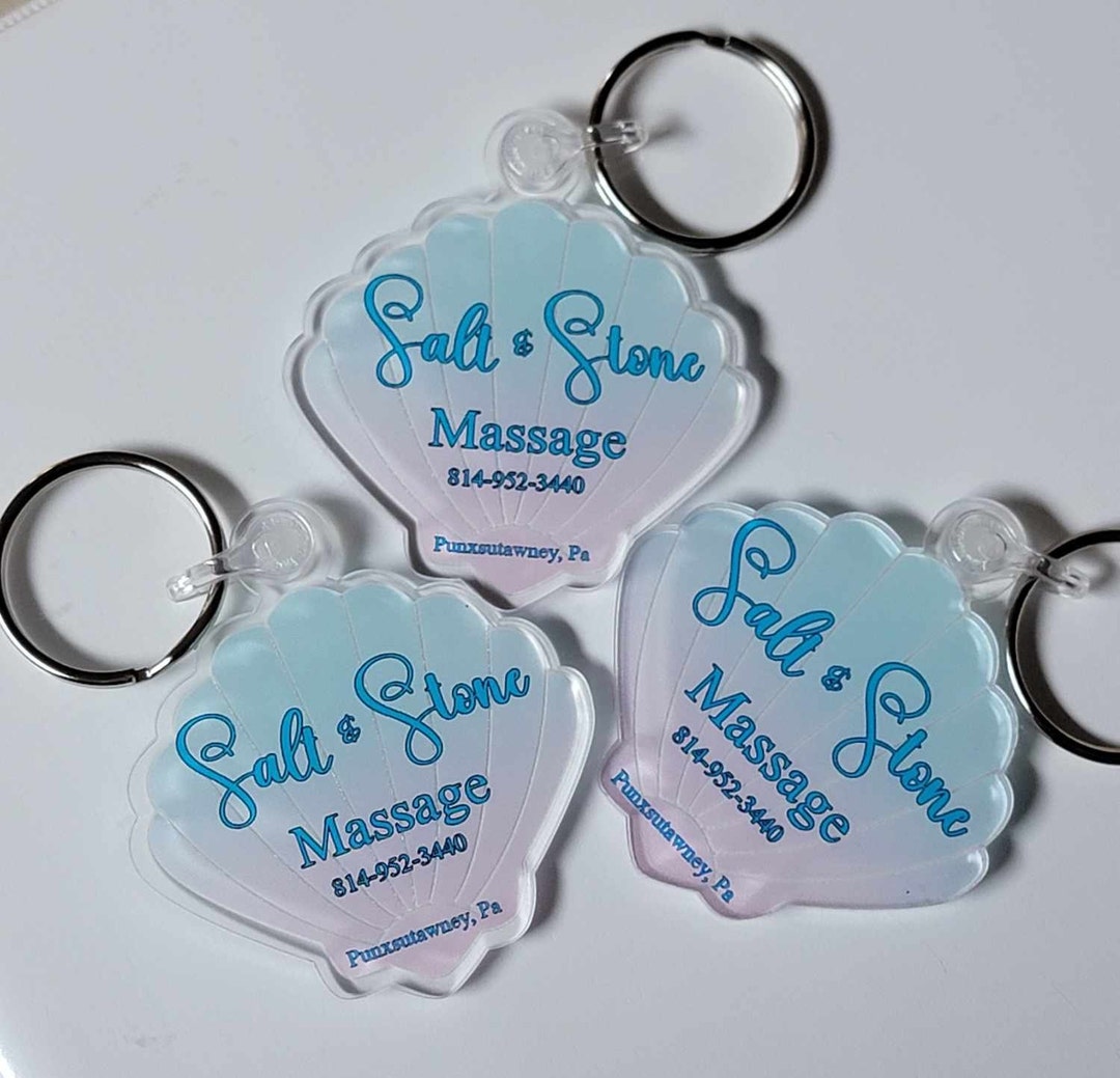 Customized Custom Acrylic Business Logo Keychain Keychains - Etsy