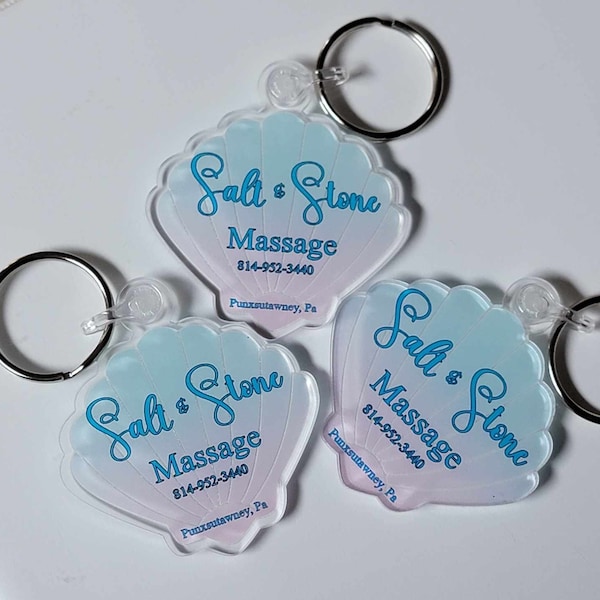 Acrylic Business Logo Keychain - Etsy