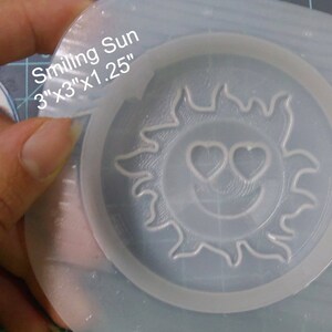 Smiling Sun Plastic Mold or Silicone Mold, Bath Bomb Mold, Soap Mold ...