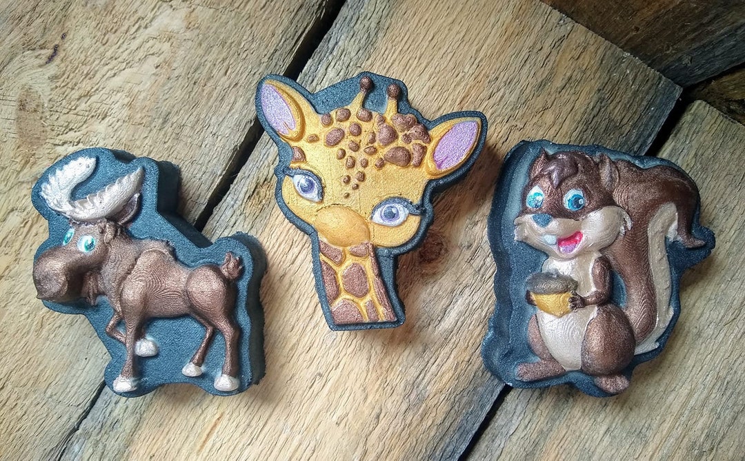 Cartoon Moose Plastic Mold or Silicone Mold, Bath Bomb Mold, Soap Mold ...