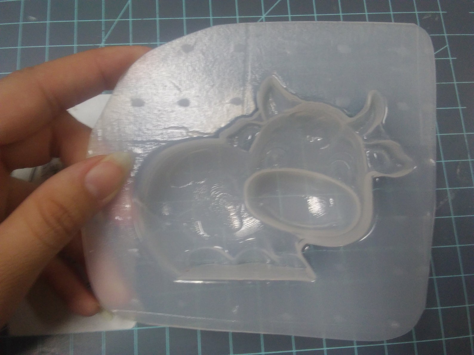 Baby Cow Plastic Mold or Silicone Mold, Bath Bomb Mold, Soap Mold, Cow ...