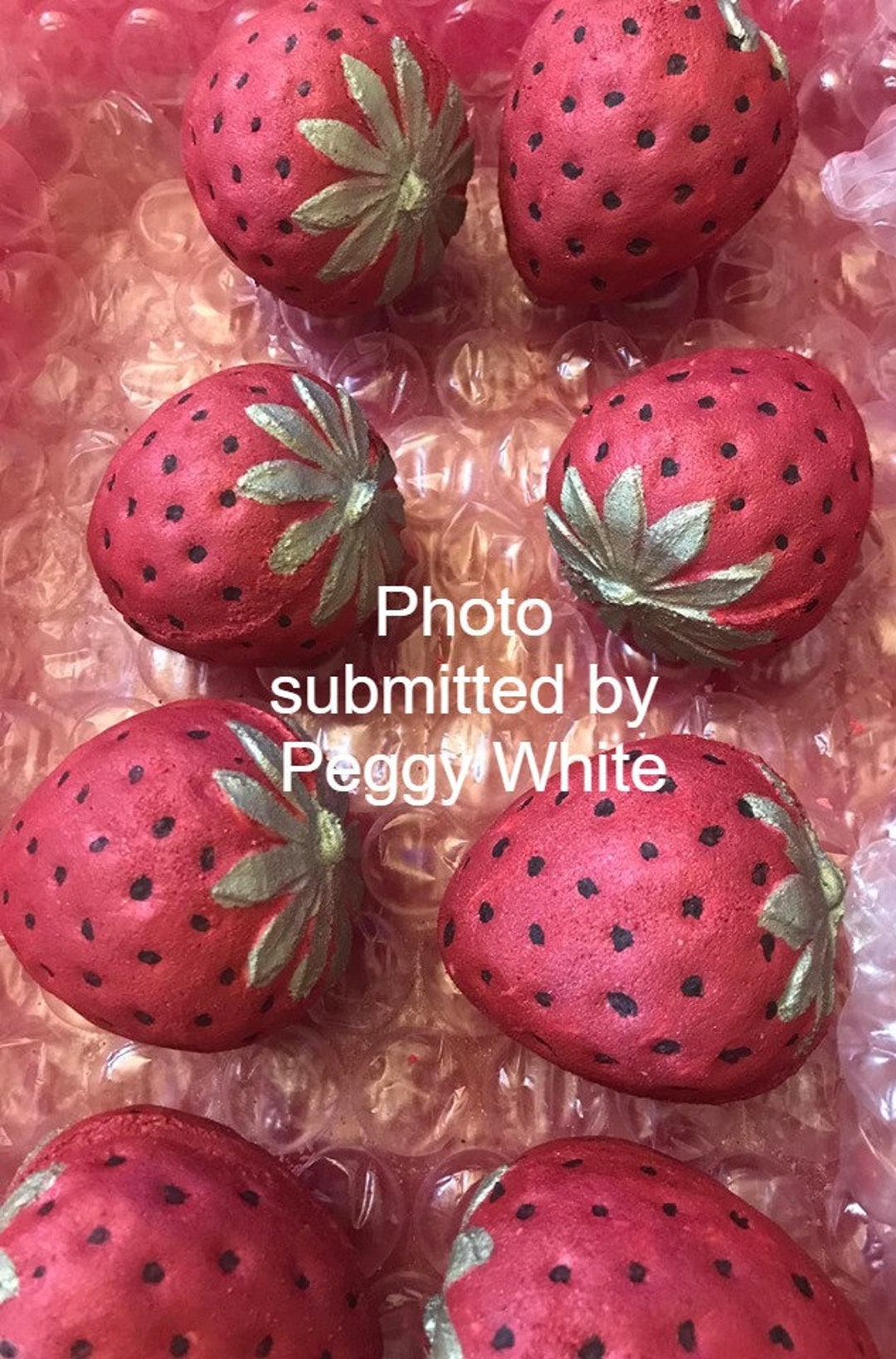 3D Strawberry 2-part Plastic Mold, Bath Bomb Mold, Soap Mold, Fruit ...