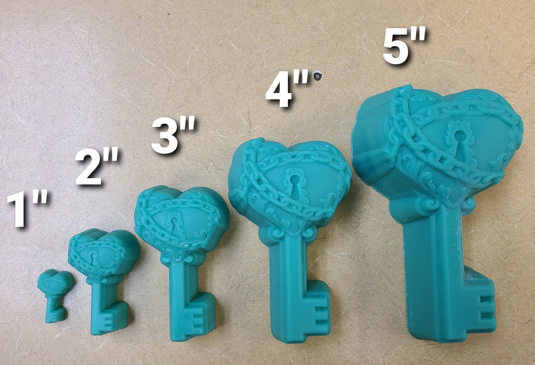 Heart in Chains Key Mold - Plastic Mold or Silicone Mold, Chocolate ...