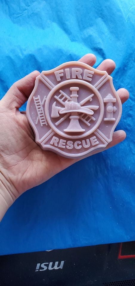 Fire Rescue Emblem Plastic Mold or Silicone Mold Bath Bomb | Etsy