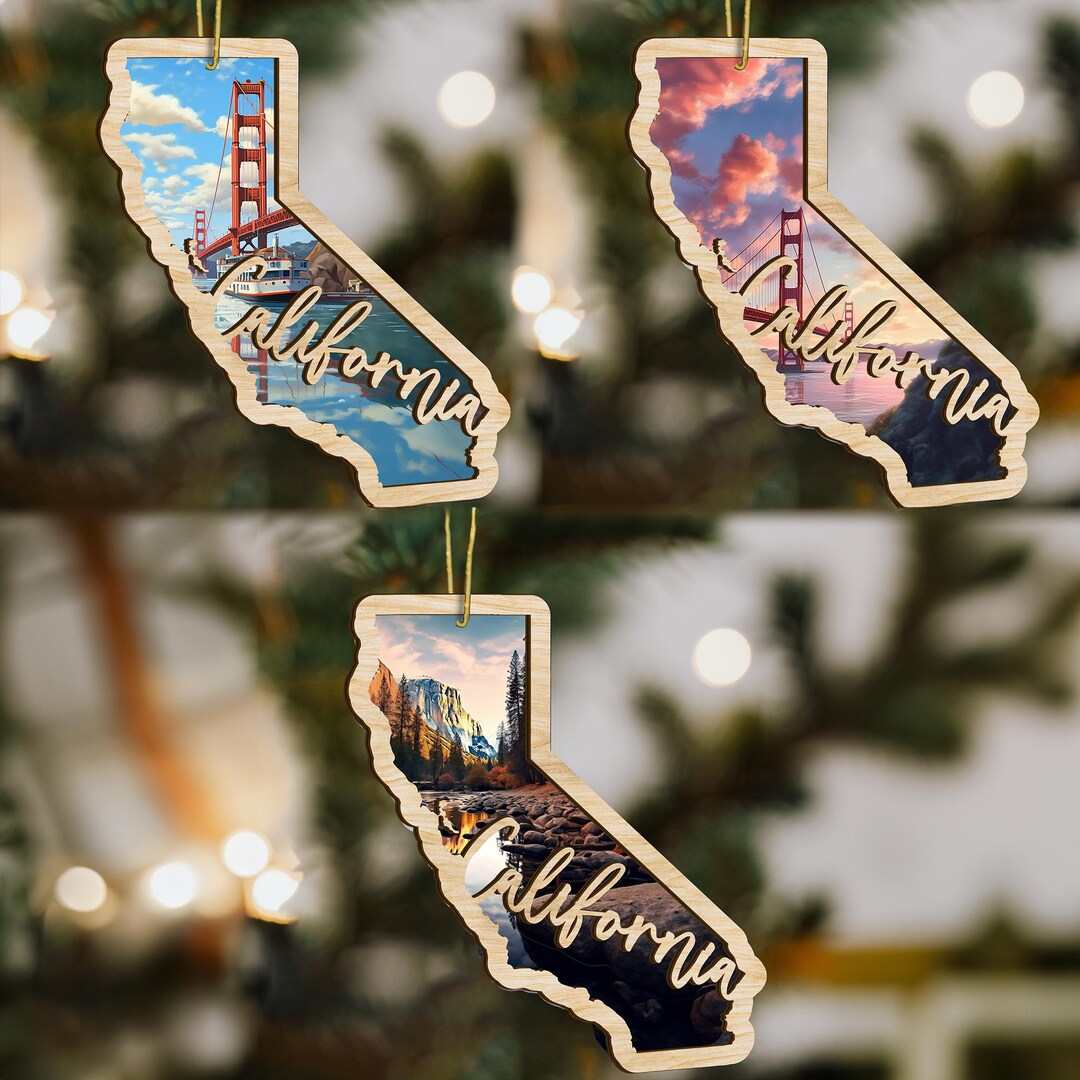 California State Wood Ornament, Custom Ornament, State Pride Gift ...