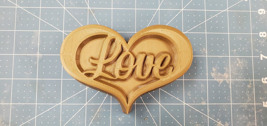 Love Heart Plastic Mold or Silicone Mold, Bath Bomb Mold, Soap Mold ...