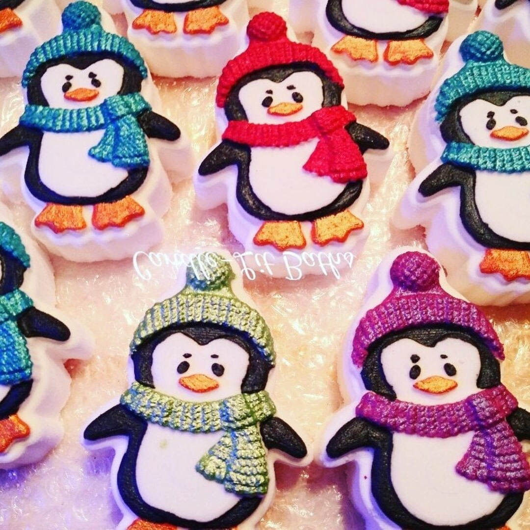 Winter Penguin Plastic Mold or Silicone Mold, Bath Bomb Mold, Soap Mold ...