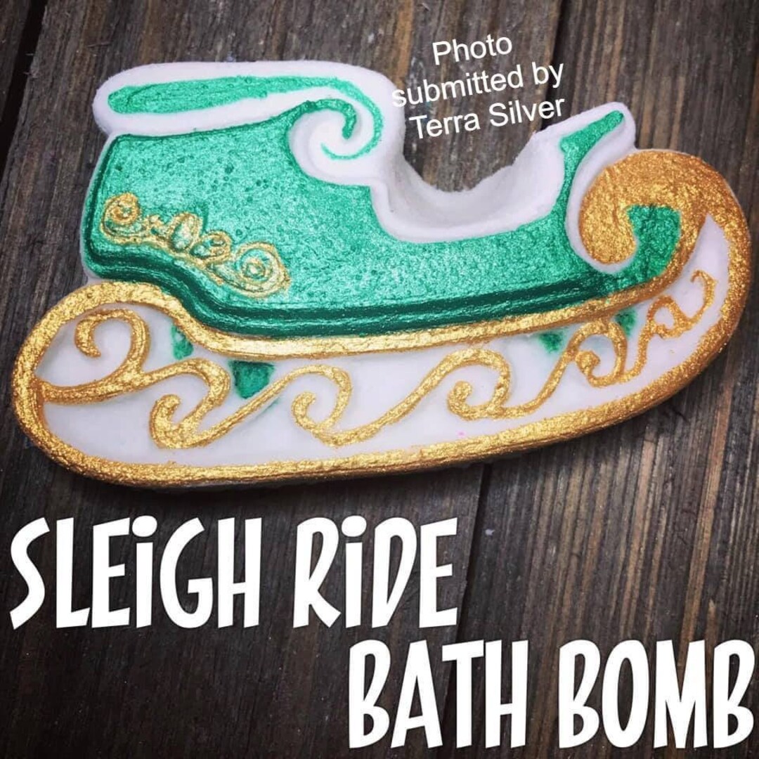 Sleigh Sled Plastic Mold or Silicone Mold, Bath Bomb Mold, Soap Mold ...