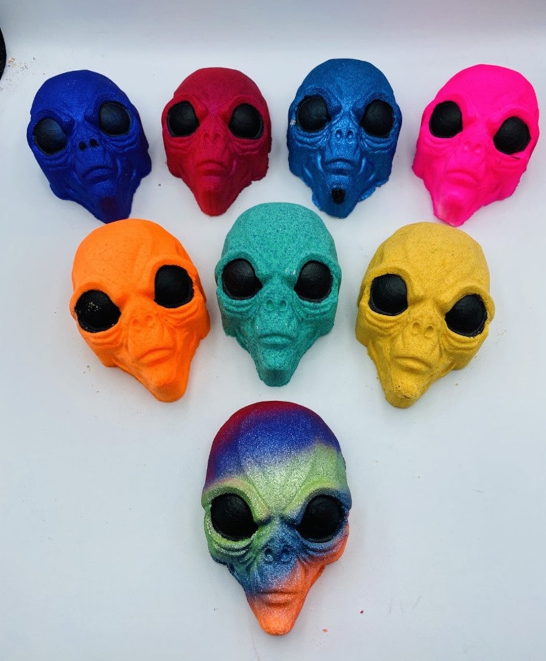 Detailed Alien Head Plastic Mold or Silicone Mold, Bath Bomb Mold, Soap ...