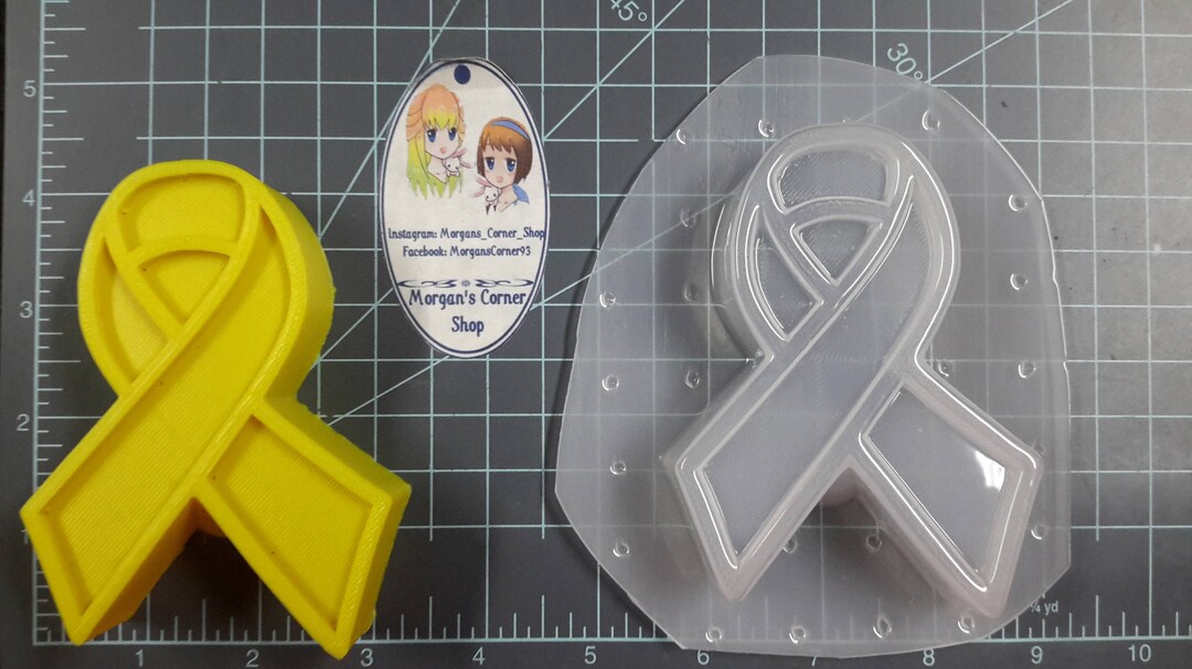 Awareness Ribbon Plastic Mold or Silicone Mold, Awareness Mold, Soap ...
